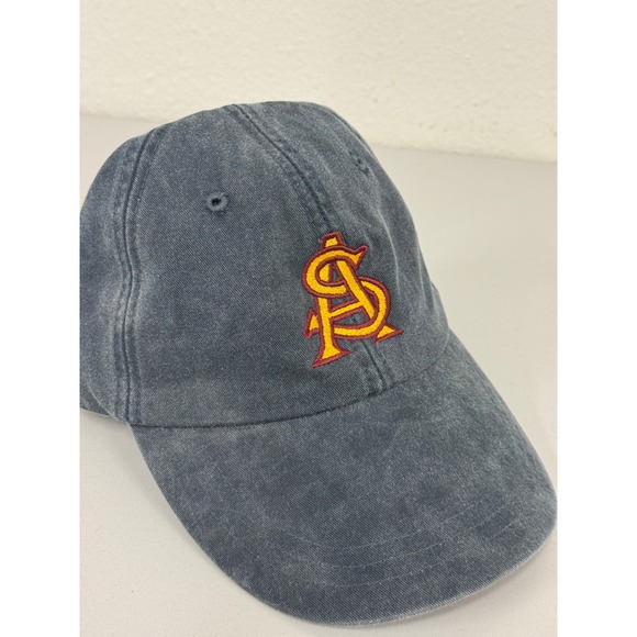 Adams | Accessories | Adams Blue Hat With Red And Yellow Logo | Poshmark